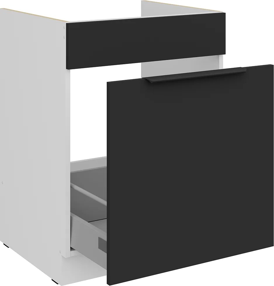 ARIA bc | dolní skříňka 60 ZL 1S dřezová | 60 cm | PREMIUM BOX | bílá/černá