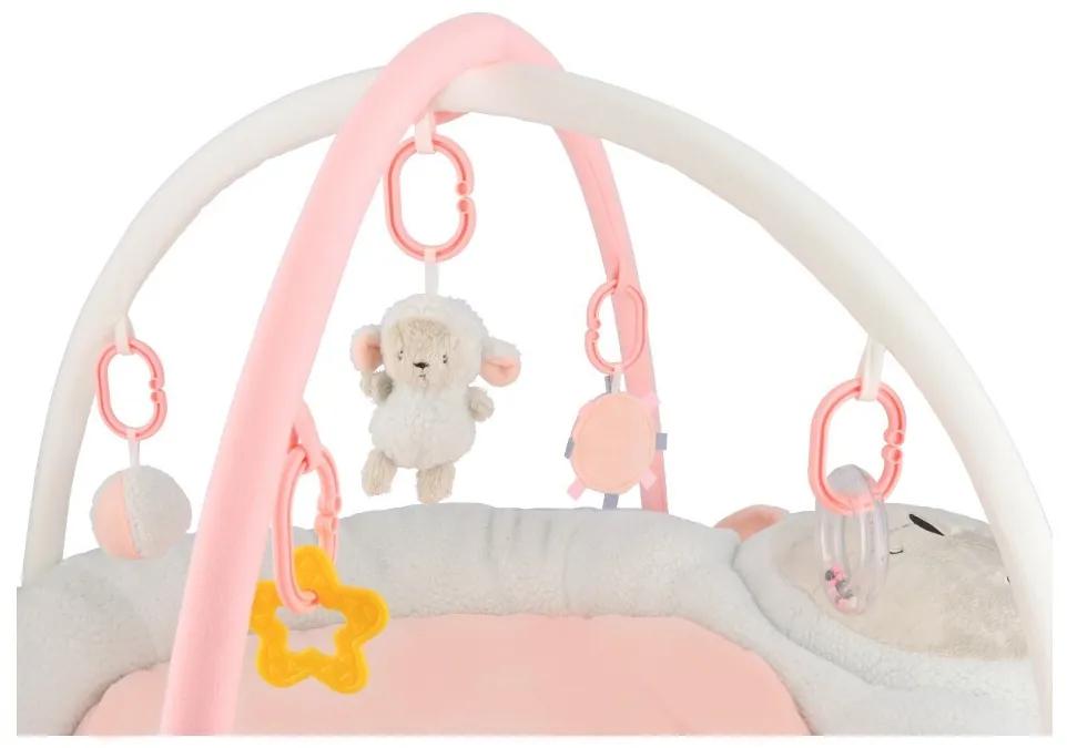 NEW BABY luxusní plyšová hrací deka OVEČKA růžová