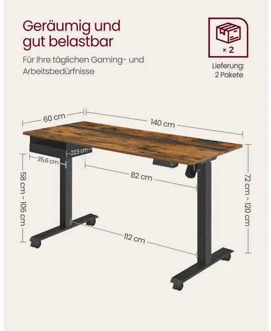 Elektrický kancelářský stůl LSD114X01