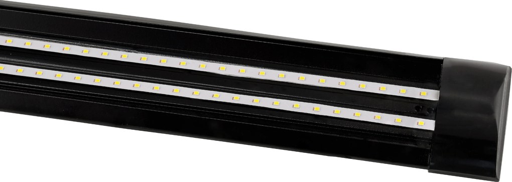 BERGE 4x LED garážová lampa 120cm 36W 3600lm černá 4500k