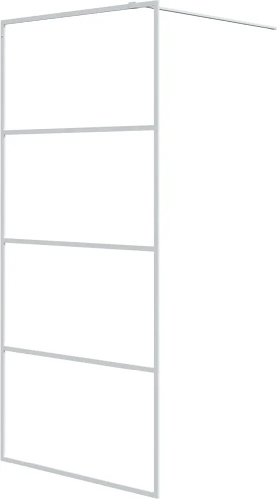 Sprchová zástěna walk-in bílá 90 x 195 cm čiré ESG sklo 152141