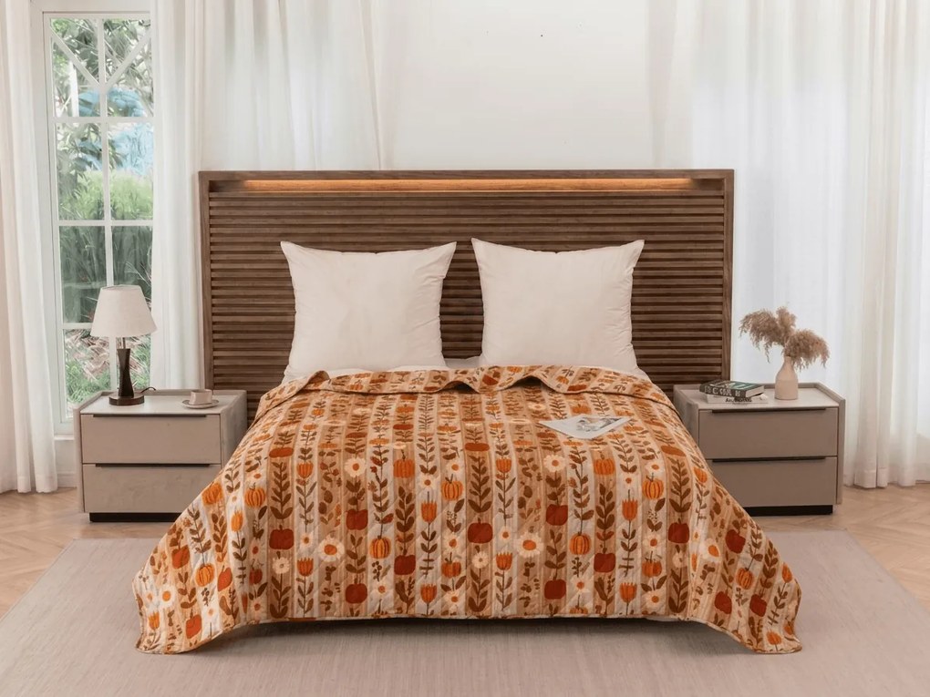 Přehoz na postel PUMPKIN STRIPES, barevný Rozměr: 220 x 240 cm