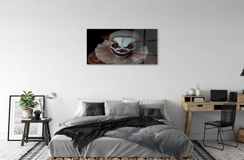 akrylový obraz Scary clown 100x50 cm