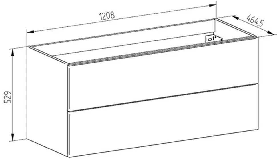 Mereo Aira koupelnová skříňka 121 cm dub CN723S