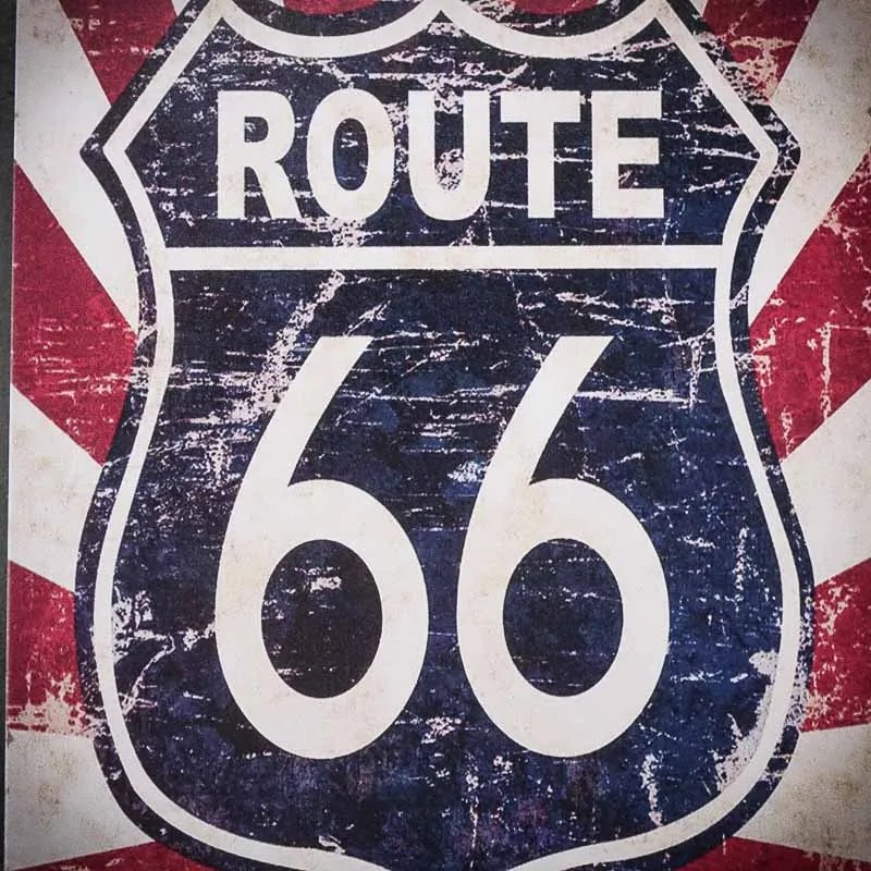 Kovová cedule Route 66 3