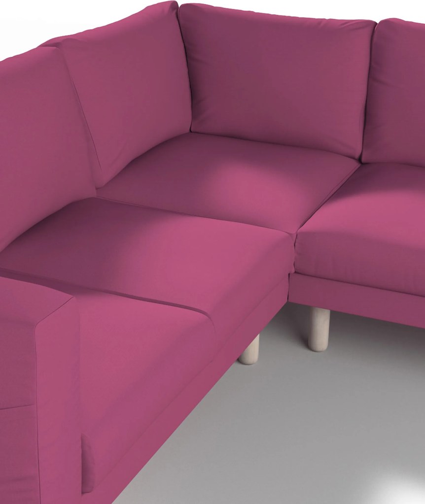 Potah na pohovku IKEA Norsborg rohová 4-místná barva růžová látka pletený vzor