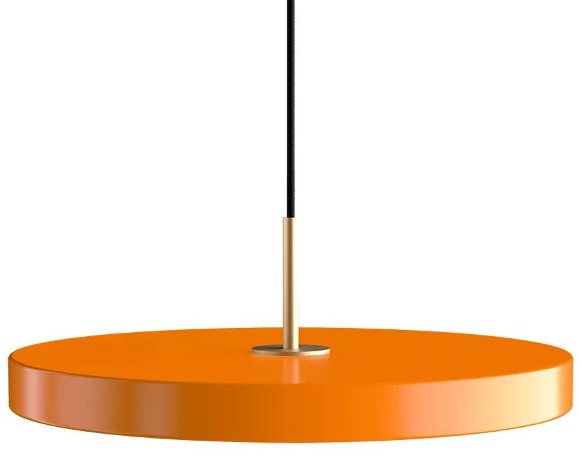 Umage 2423 Asteria medium, závěsné svítidlo oranžová/mosaz, LED 16W, 3000K průměr 43cm