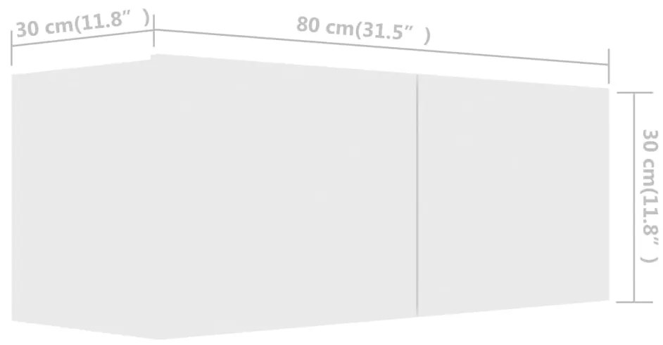 vidaXL Marketos TV skříňky 4 ks bílé 80 x 30 x 30 cm kompozitní dřevo
