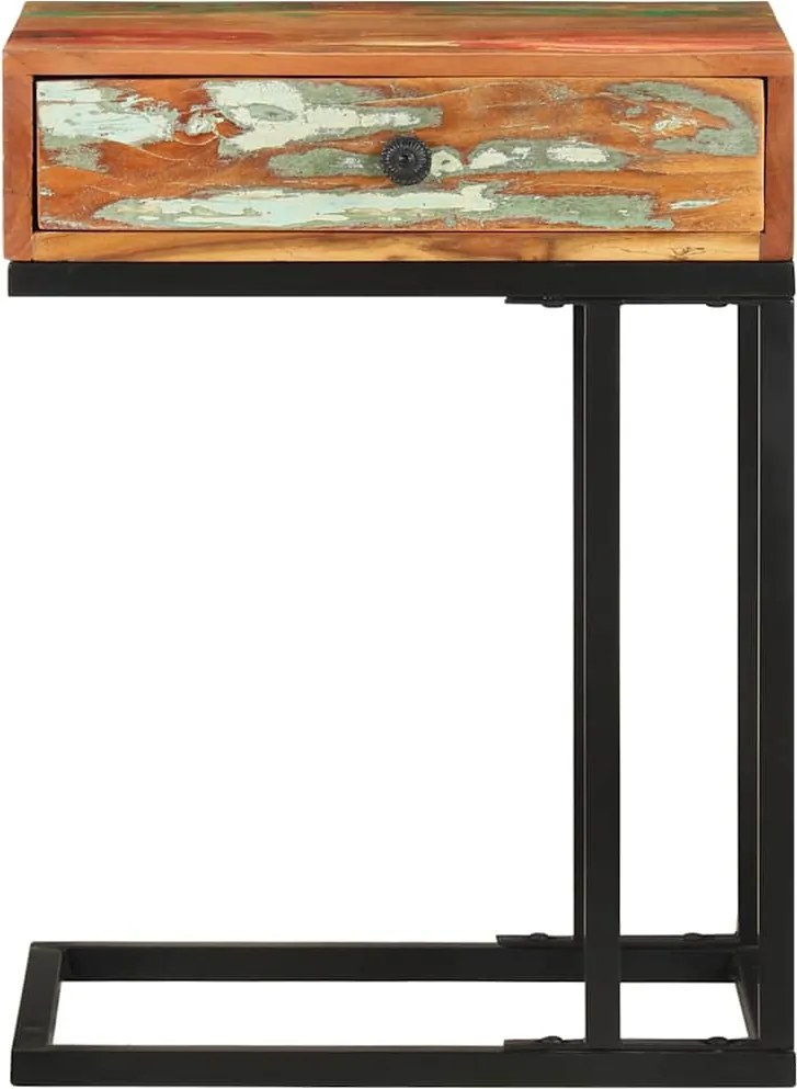 Odkládací stolek tvar U 45x30x61 cm masivní recyklované dřevo 289092
