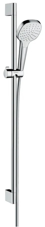Hansgrohe Croma Select E, sprchová sada 1 jet EcoSmart 9 l/min se sprchovou tyčí 90 cm, bílá/chromová, HAN-26595400