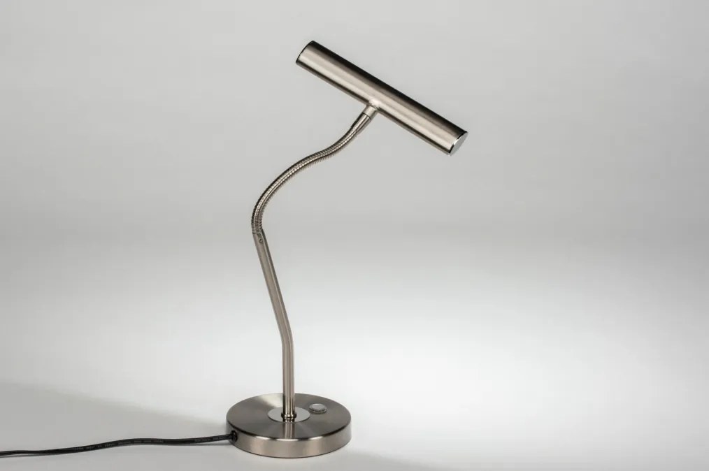 Stolní designová LED lampa Bank Retro Silver