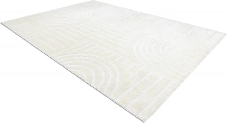 Dywany Łuszczów, Kusový koberec Mode 8586 geometric cream, 80x150, bílá, chodba / předsíň