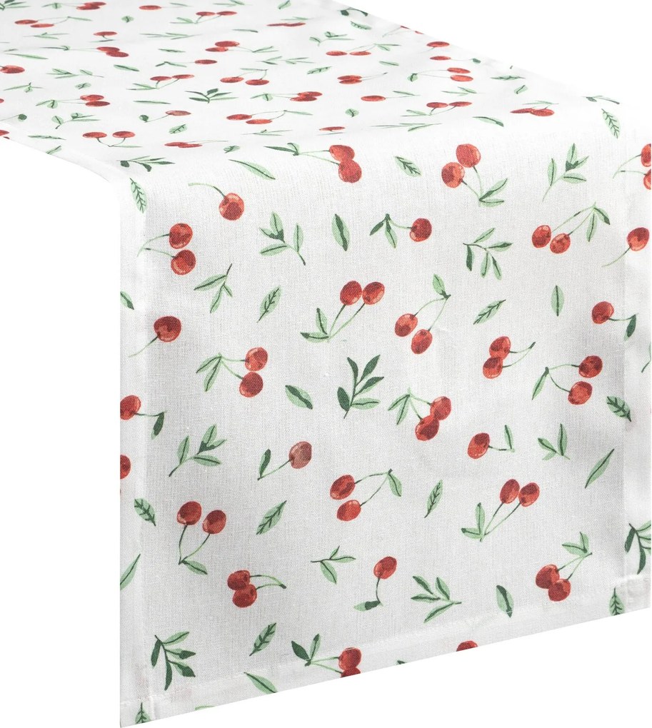 BĚHOUN NA STŮL CHERRY 40X140 CM VZOROVANÝ