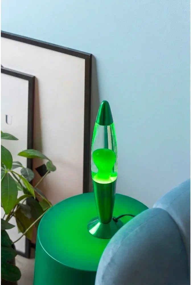 Zelená skleněná lávová lampa (výška 35,5 cm) Funky Rocket Lava – Leitmotiv