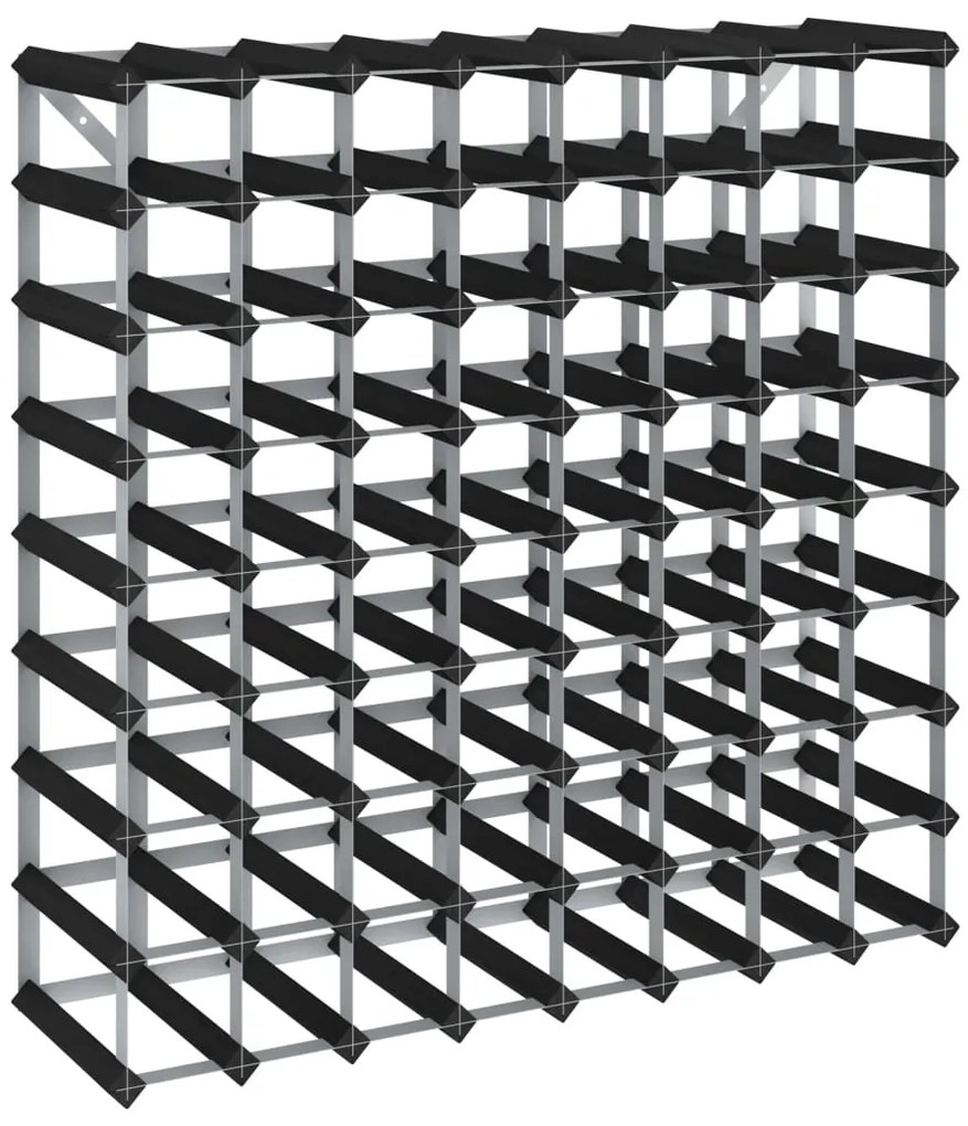 vidaXL Marketos Stojan na víno na 72 lahví černý masivní borové dřevo