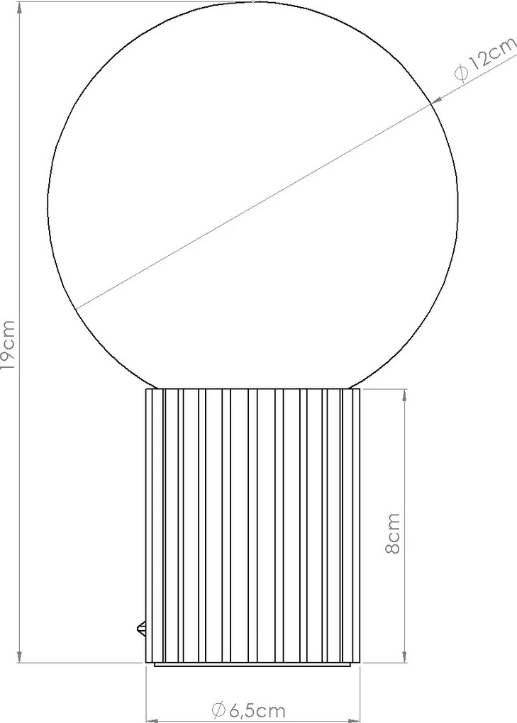 Stolní lampa Halo, 1x bílé skleněné stínítko, be