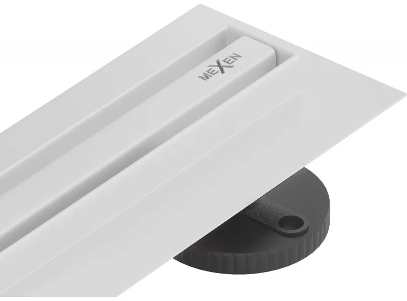 Mexen Flat 360° Slim otočný liniový odtok 90 cm, bílý - 1241090