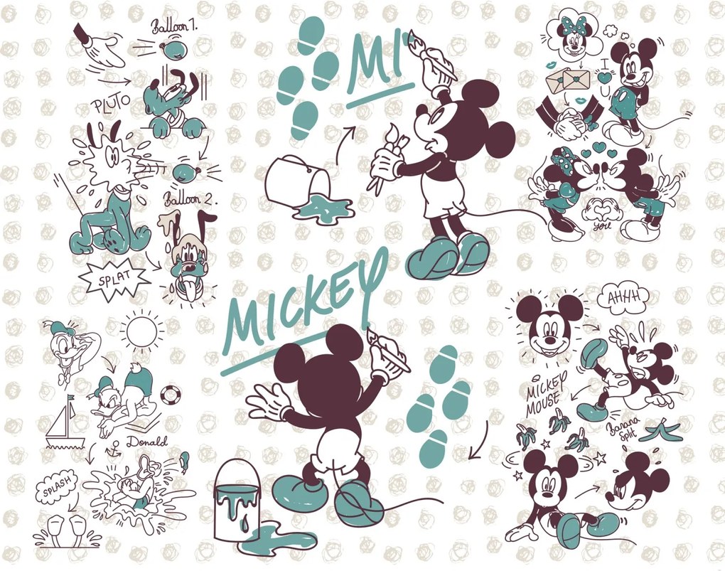 Komar Vliesová fototapeta Mickey and Friends 350 x 280 cm