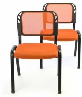 Sada 2 stohovatelných kongresových židlí - oranžová OEM