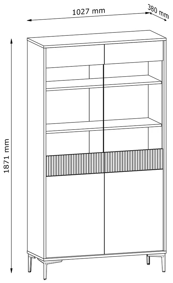 Obývací stěna UNO | 3 díly B | push-to-open | béžová | lamino o síle 18 mm