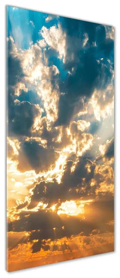 Wallmuralia Foto obraz skleněný svislý Mraky na nebi 50x125 cm