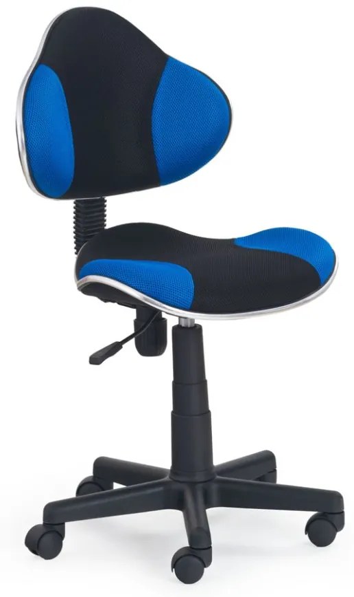 MAXMAX Dětská otočná židle FLASH černomodrá