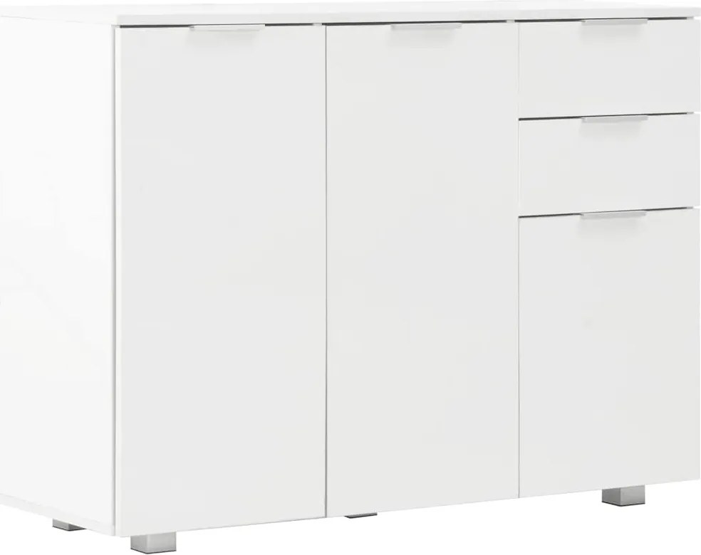 Příborník bílý s vysokým leskem 107x35x80,5 cm 283718