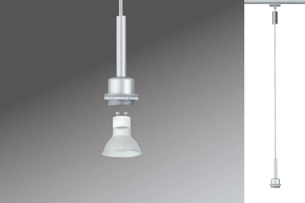 Paulmann závěsné svítidlo pro kolejnicový systém Urail Basic-Pendulum LED DecoSystems 1x3,5W GZ10 matný chrom 951.83 P 95183 95183