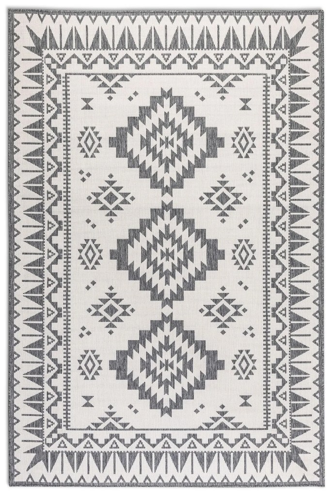 ELLE Decoration, Kusový koberec Gemini 106018 Silver z kolekce Elle – na ven i na doma, 80x150, šedá, chodba / předsíň