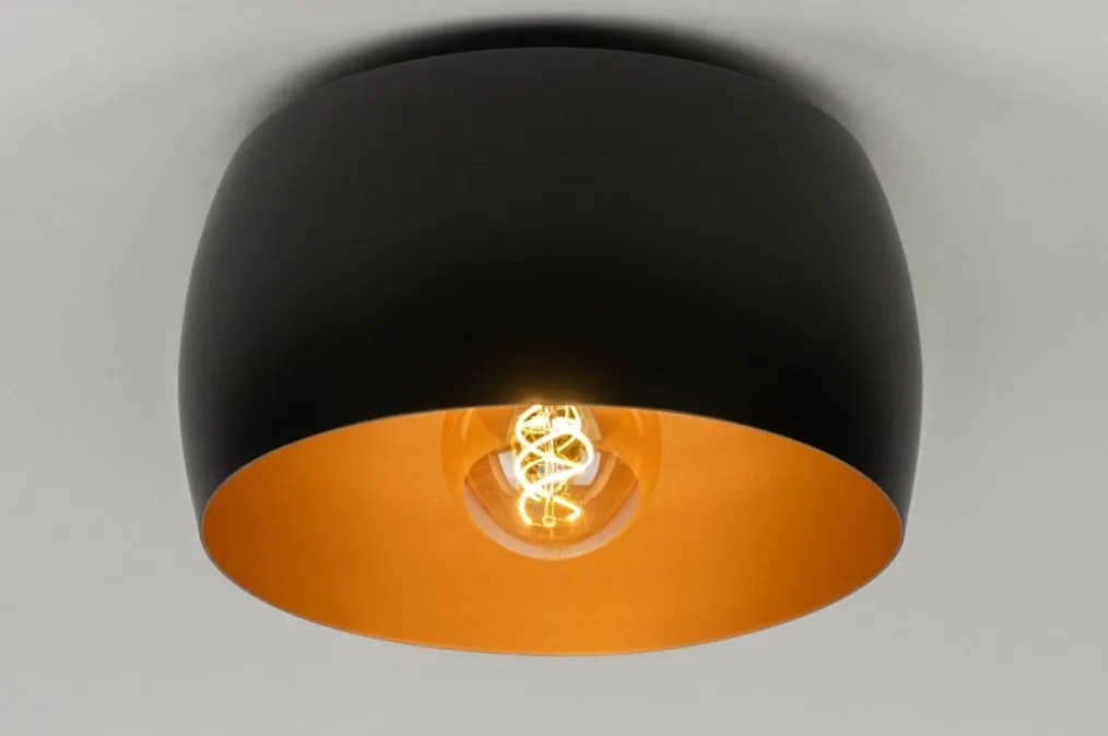 Stropní designové svítidlo Bond Black and Gold