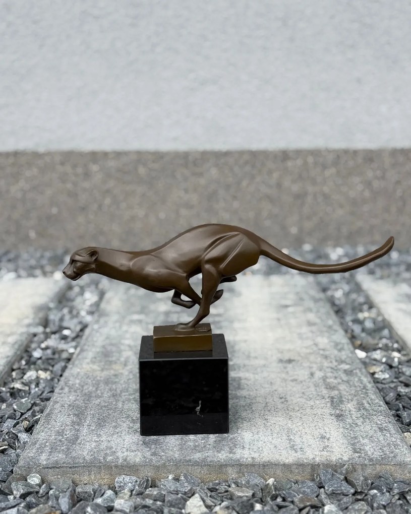 Bronzová socha soška - Leopard
