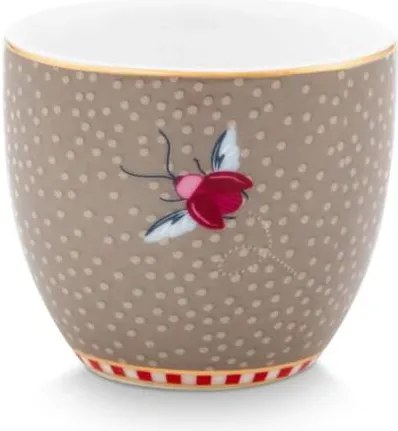 Pip Studio Blooming Tales sada 4 ks porcelánových kalíšků, khaki