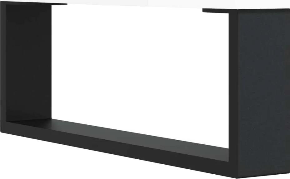 vidaXL Konferenční stolek 90 x 50 x 40 cm kompozitní dřevo [829510] Barva: bílá s vysokým leskem
