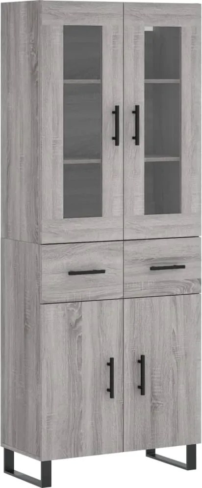 Skříň highboard šedá sonoma 69,5 x 34 x 180 cm kompozitní dřevo 3198559