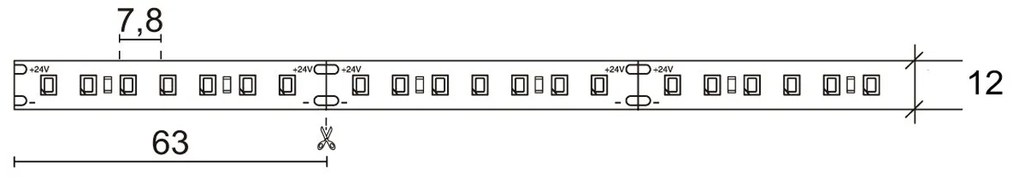 Indeluz 204AS-L3322FC0-00 24 V LED pásek Nilo Efficiency, 22W/m, 4000K, 5m, IP20