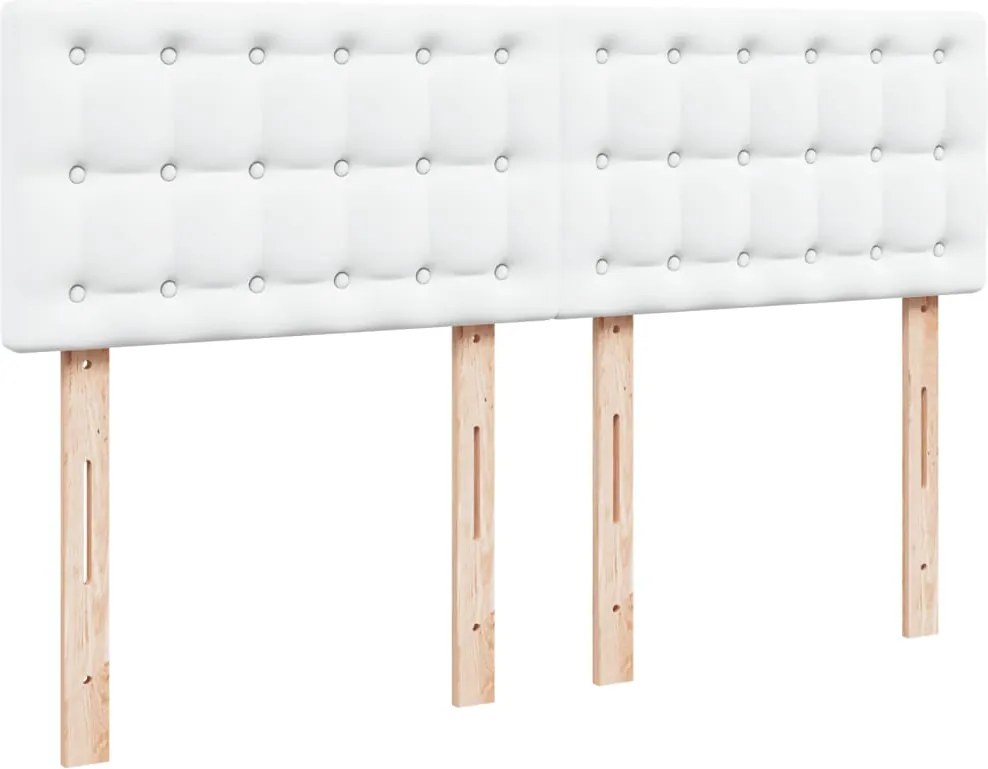 Box spring postel s matrací bílá 140x200 cm umělá kůže 3286125