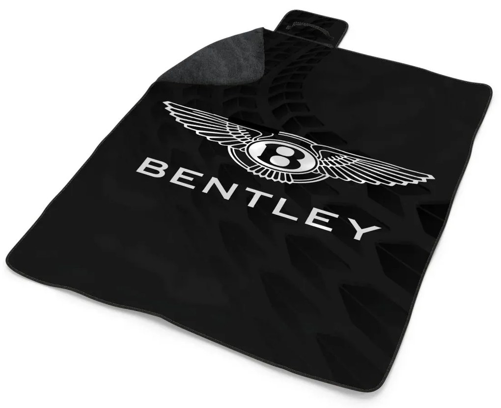 Sablio Plážová deka Logo Bentley Černý: 200x140 cm