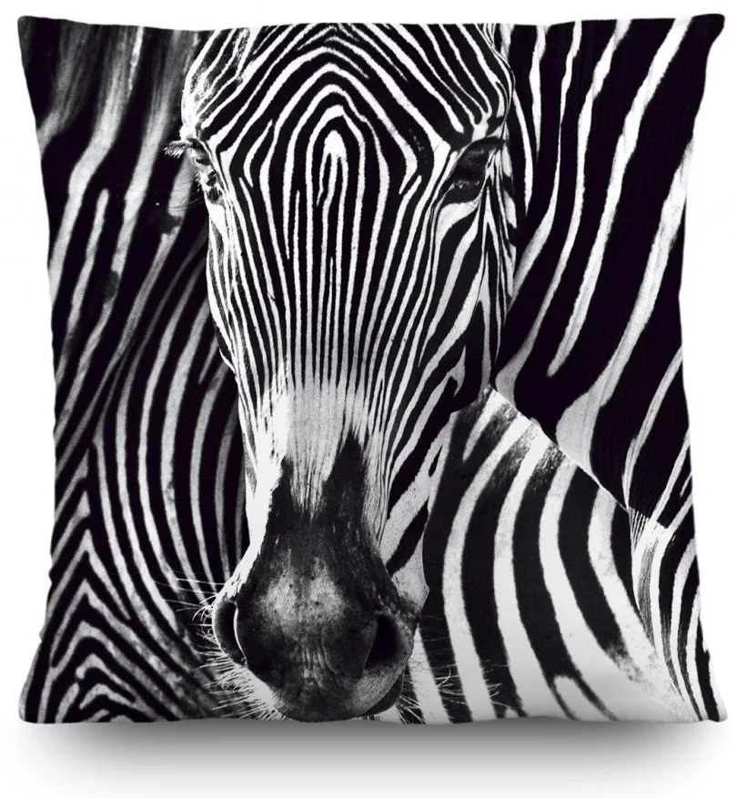 Foto polštář Zebra CN 3605 / Dekorativní 3D fotopolštář 45 x 45 cm AG Design