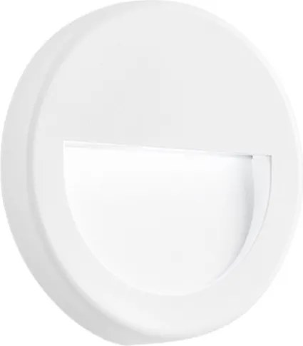 FAN LED-SMILE-BCO Venkovní nástěnné svítidlo LED SEGNAPASSI SMILE bílá polykarbonát 2,5 W 300 lm 4000 K IP54 11x1,5 cm - FANEUROPE