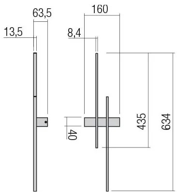 Redo 01-2747 - LED Nástěnné svítidlo TANGENT LED/13W/230V CRI 90 černá