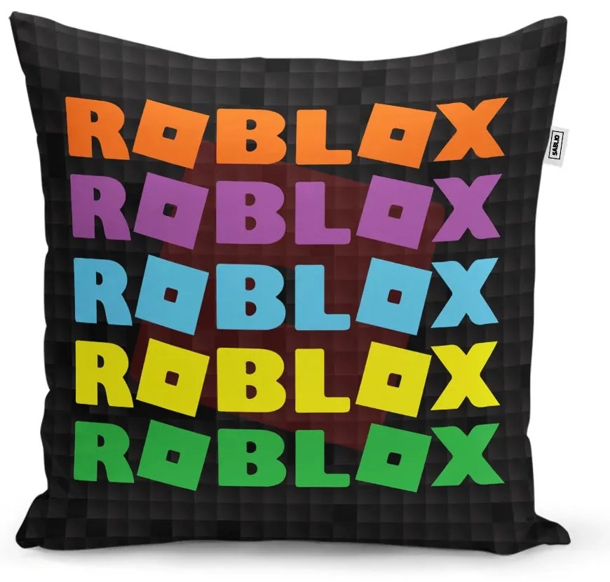 Sablio Polštář ROBLOX Barevný text - 40x40 cm