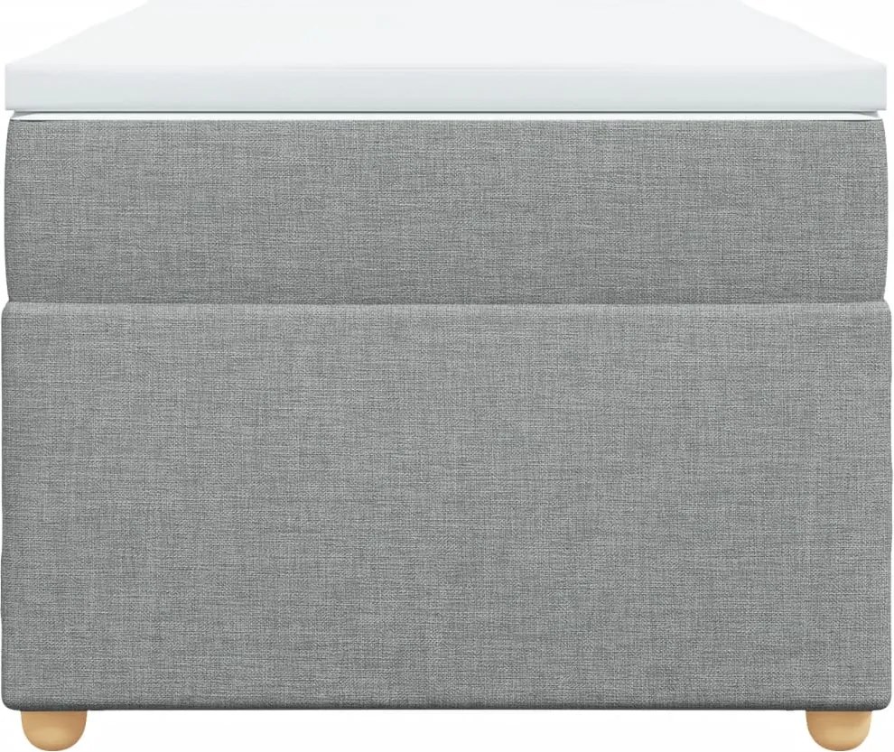 Box spring postel s matrací světle šedá 90x190 cm textil 3285338