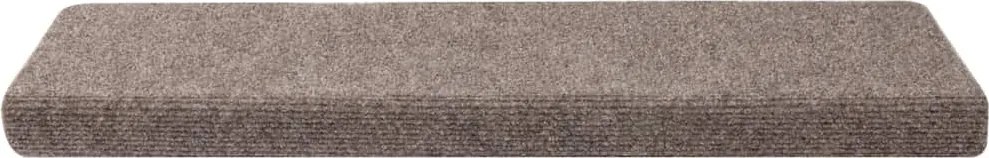 Schodové rohože samolepicí 30 ks 65 x 21 x 4 cm béžové s obdélníkovým okrajem 3365700