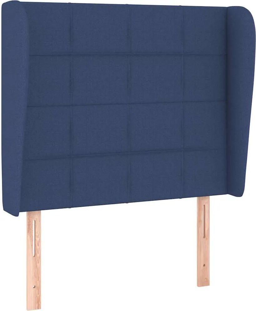 Box spring postel s matrací modrá 80x200 cm textil 3127923