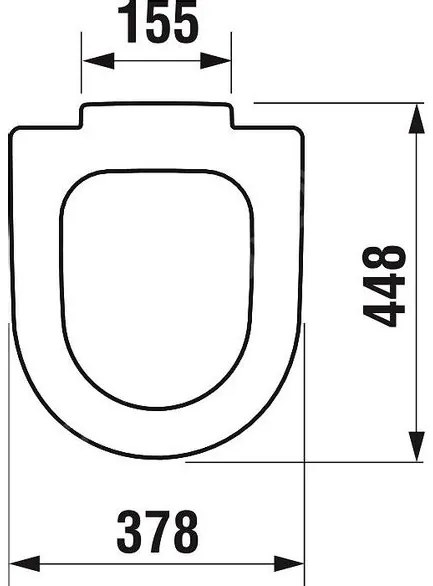 Jika Deep WC sedátko bez poklopu H8932823000001