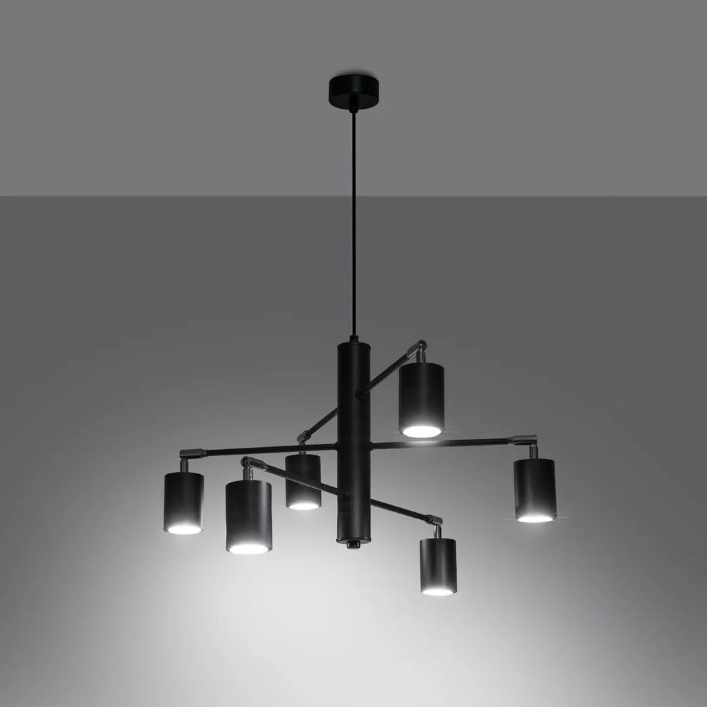 Sollux Lighting Lustr LEMMI 6 černý