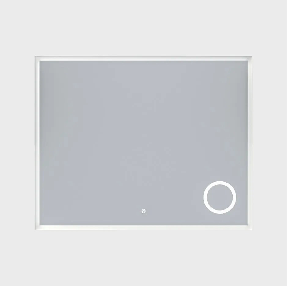 Erga Luna, LED zrcadlo 100x80cm s kosmetickým zrcadlem 3x zvětšení, 2760 lm, 6500K, přední/zadní osvětlení, ERG-V01-124-1080-00