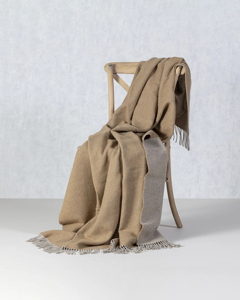 Pléd Merinos 140x200 cm melange toffee