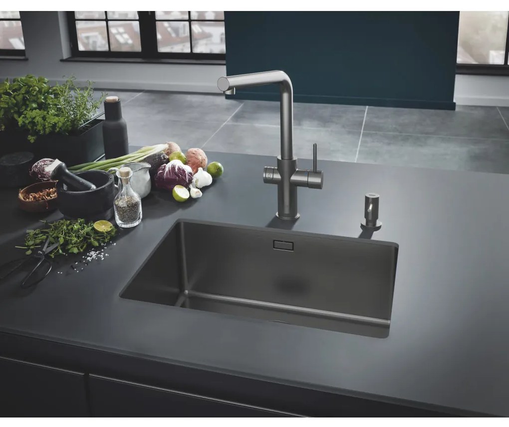 GROHE - Dávkovač mýdla Cosmopolitan, kartáčovaný Hard Graphite 40535AL0