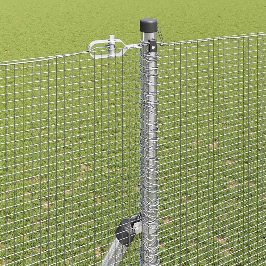 Zemní upevnění svařované drátěné ploty 10 x 1,6 m Stříbrná 3351587